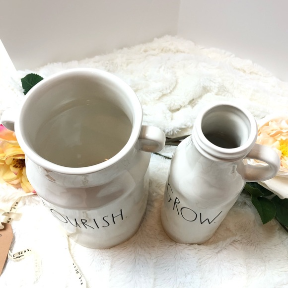 Rae Dunn | Accessories | Rare Rae Dunn Vase Set Flourish Grow | Poshmark